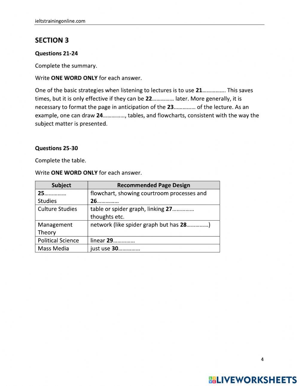 Test-A4 worksheet | Live Worksheets