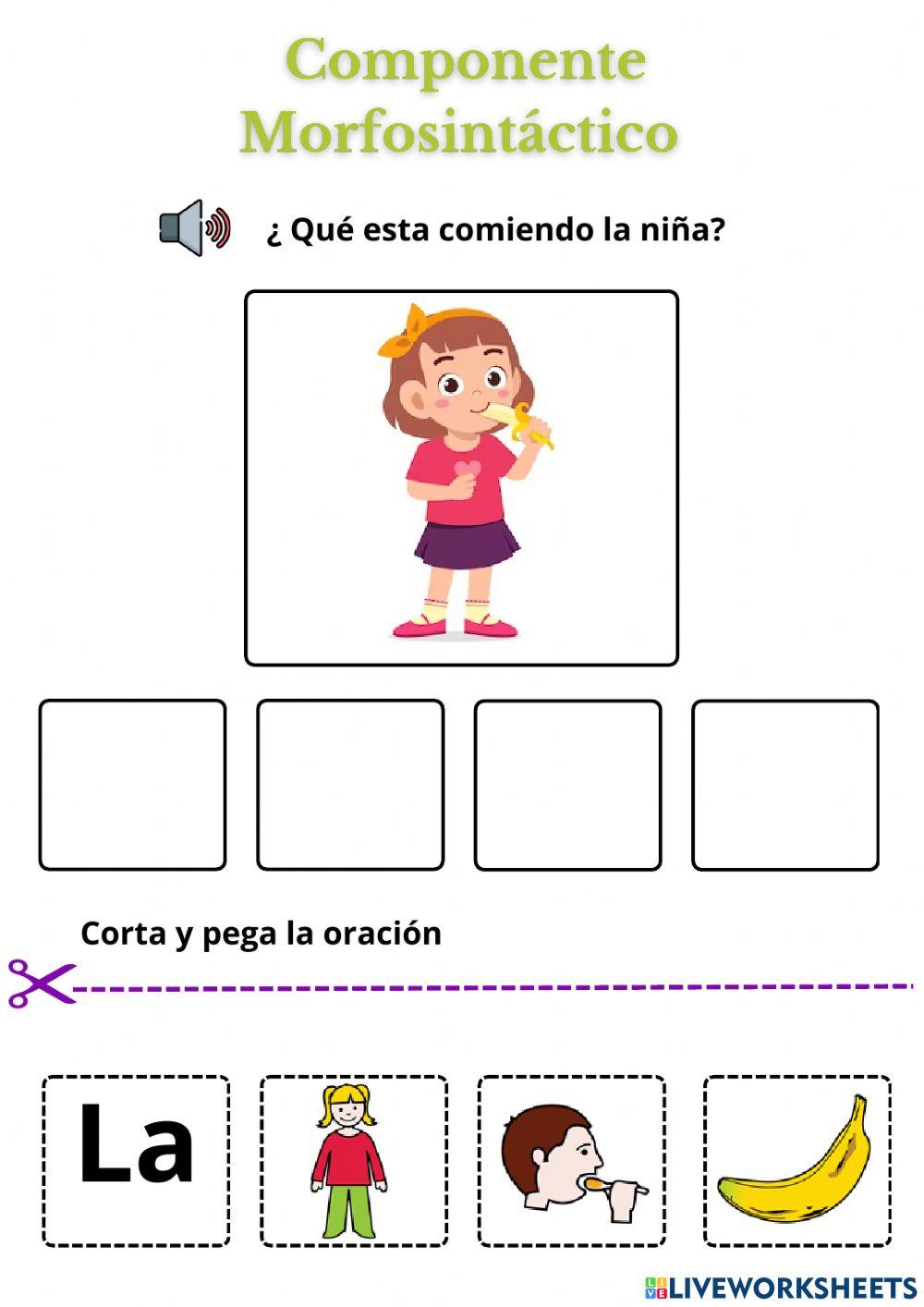 Conciencia Morfosintáctico worksheet | Live Worksheets