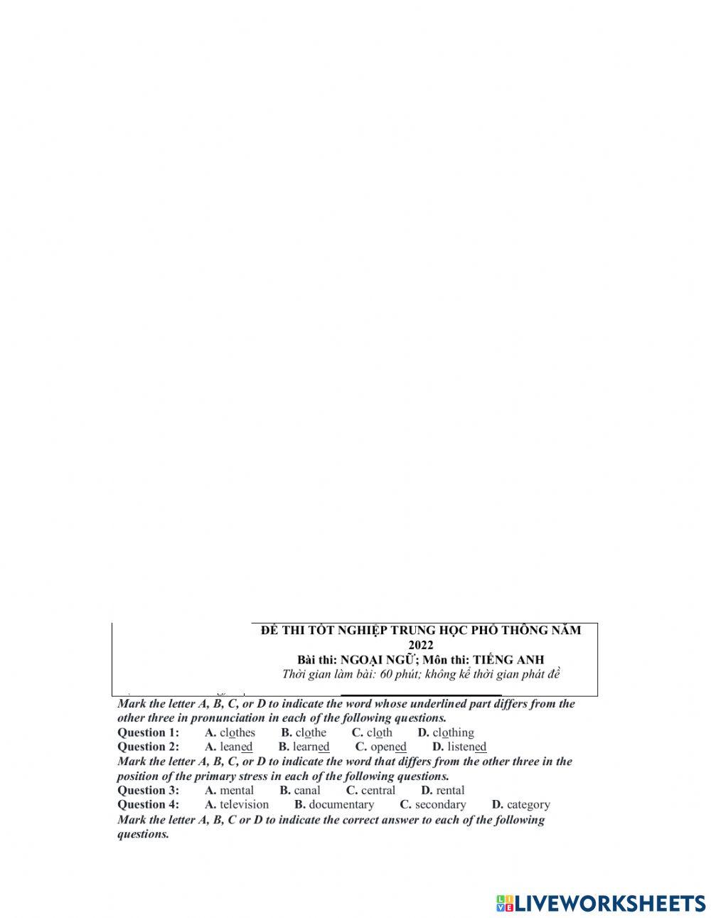 K online exercise for | Live Worksheets