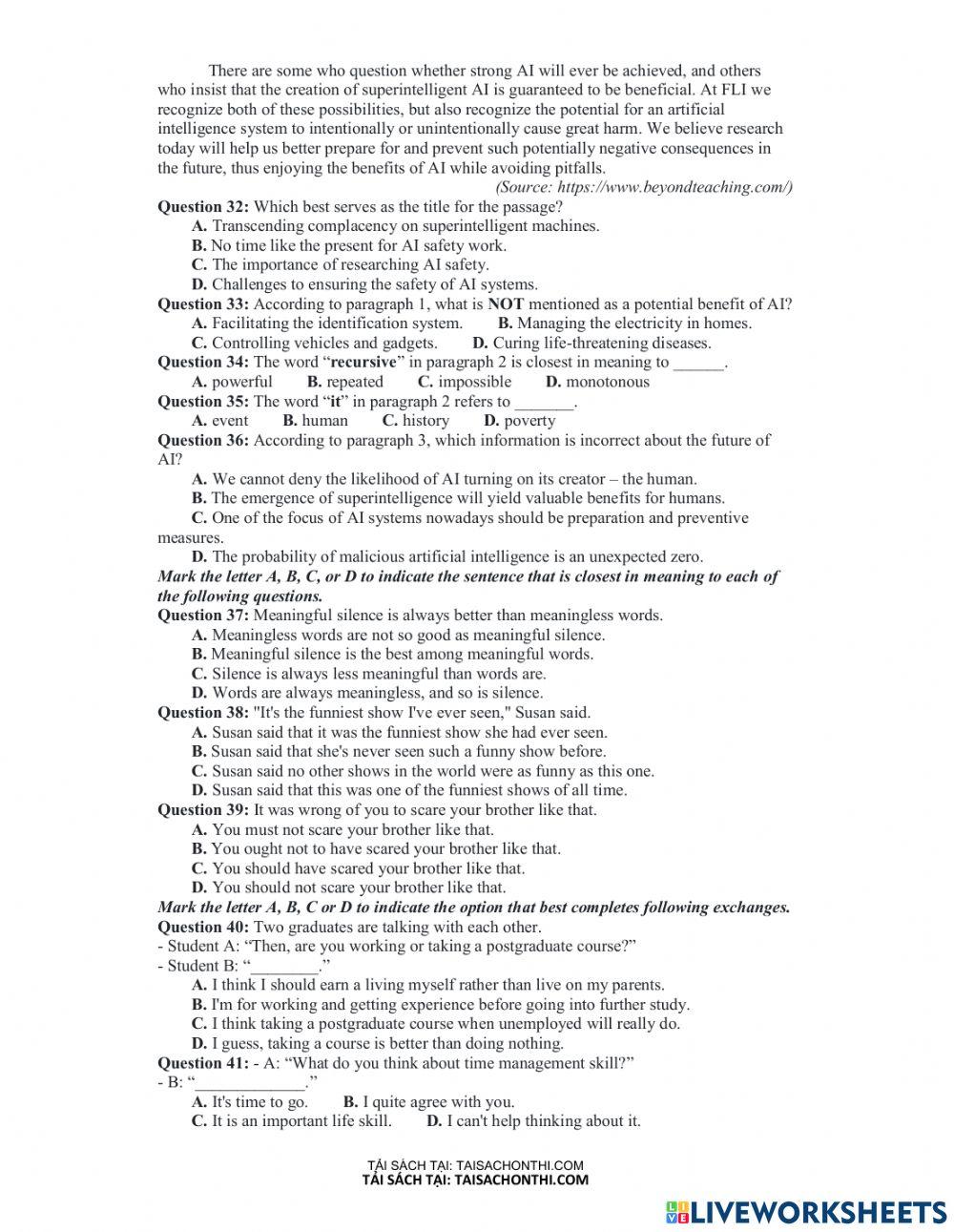 CL online exercise for | Live Worksheets