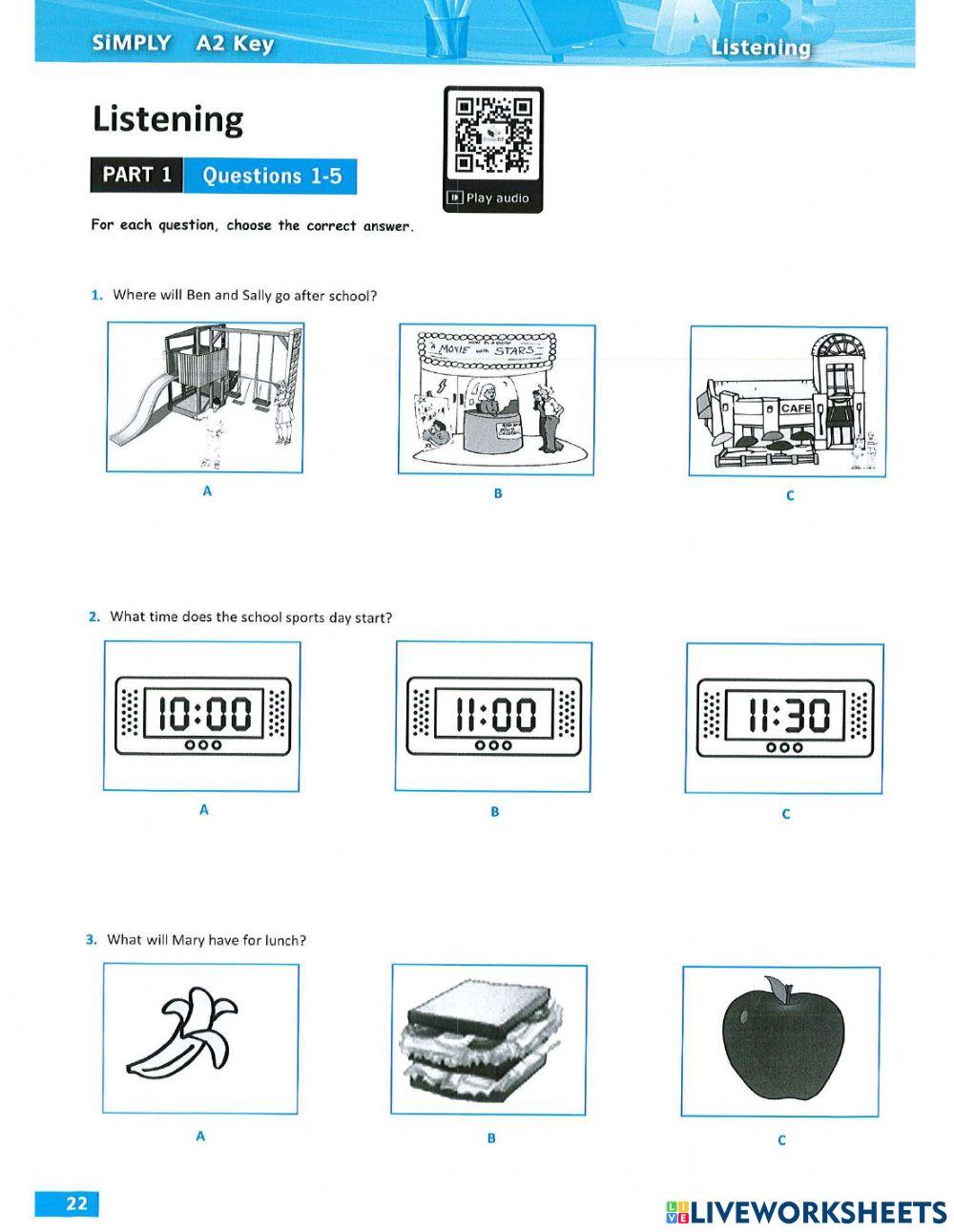 Ket Practice Online Exercise For Live Worksheets