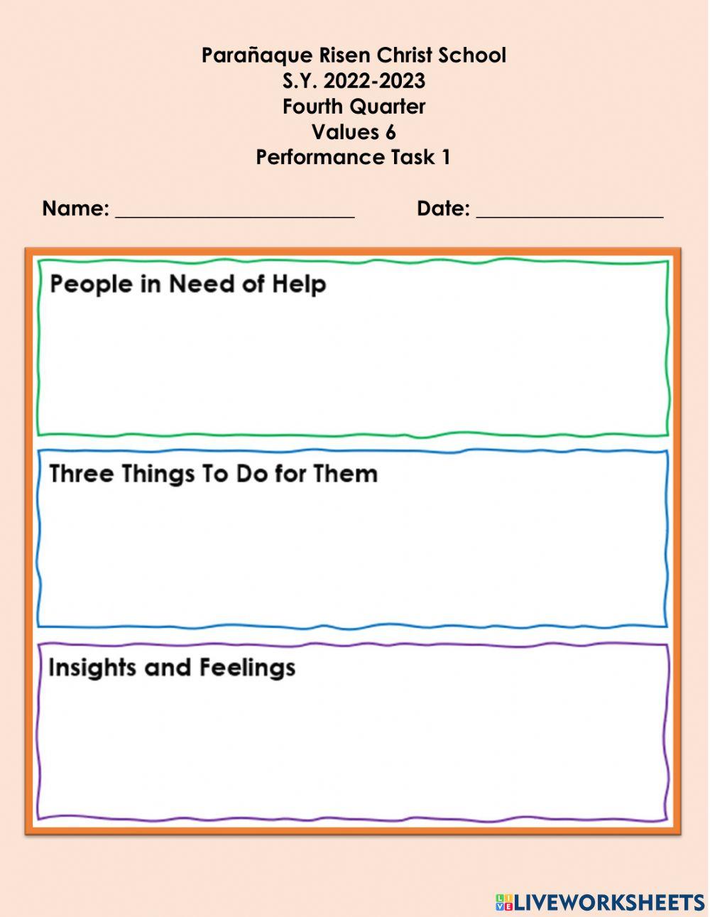 Concern for Others online exercise for | Live Worksheets