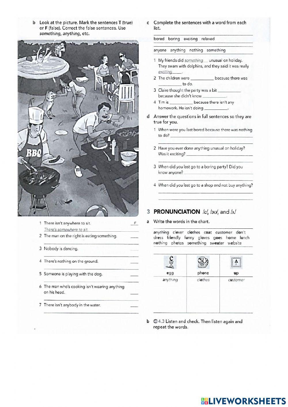 EF Pre Int-WB U4C worksheet | Live Worksheets