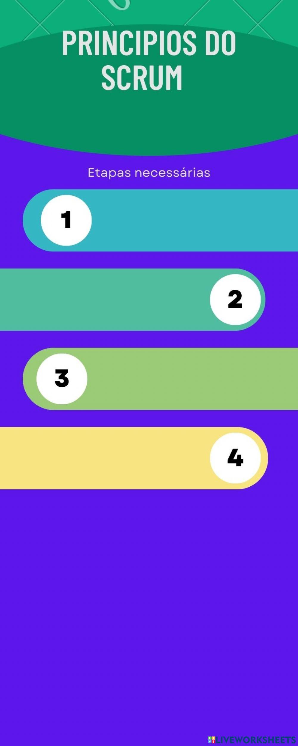 Principios do scrum worksheet | Live Worksheets
