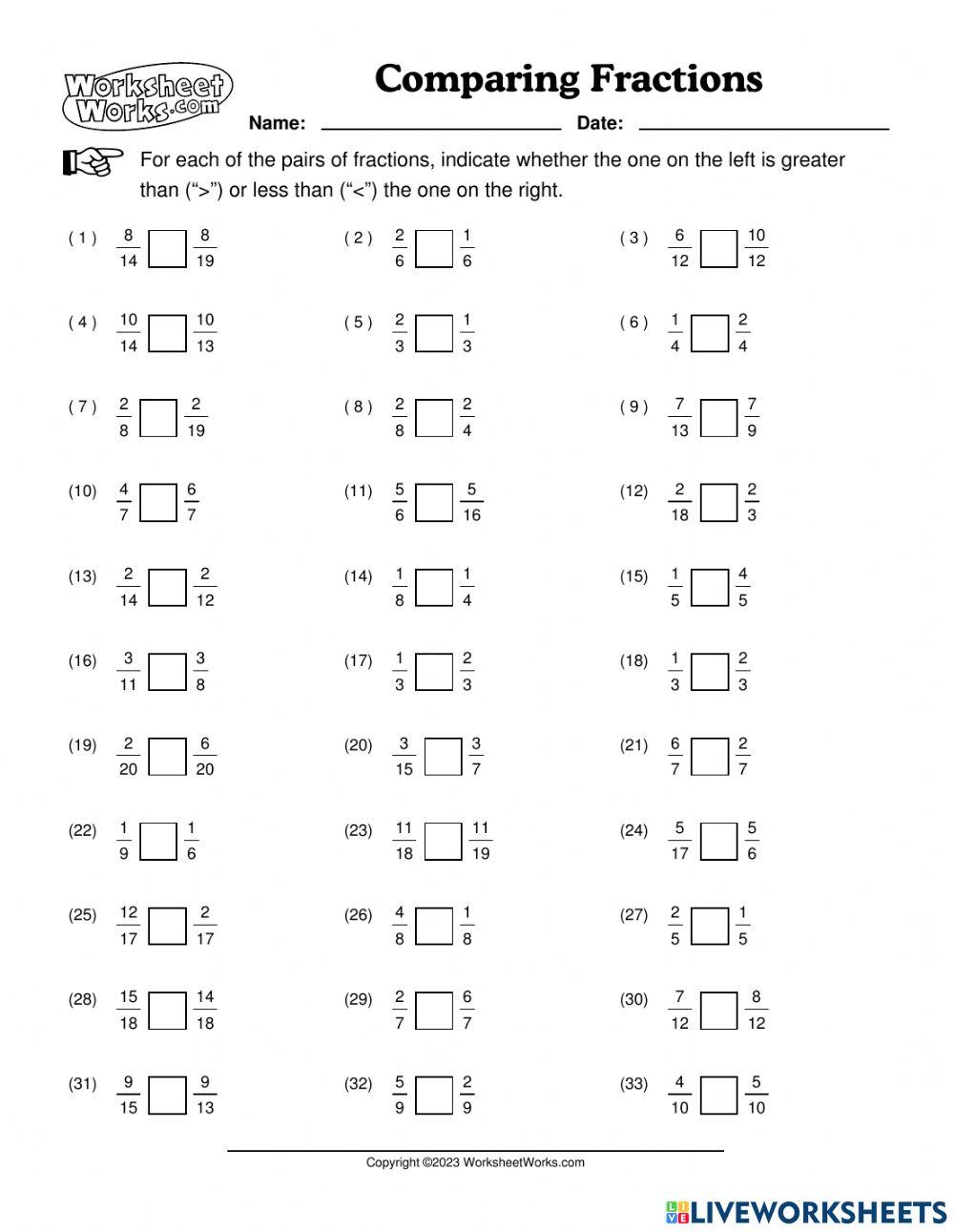 Comparing Fractions 6971243 | acartagena | Live