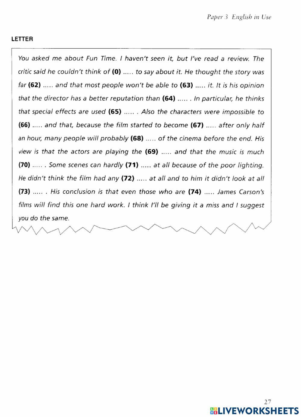 CAE Practice | Free Interactive Worksheets | 6942736