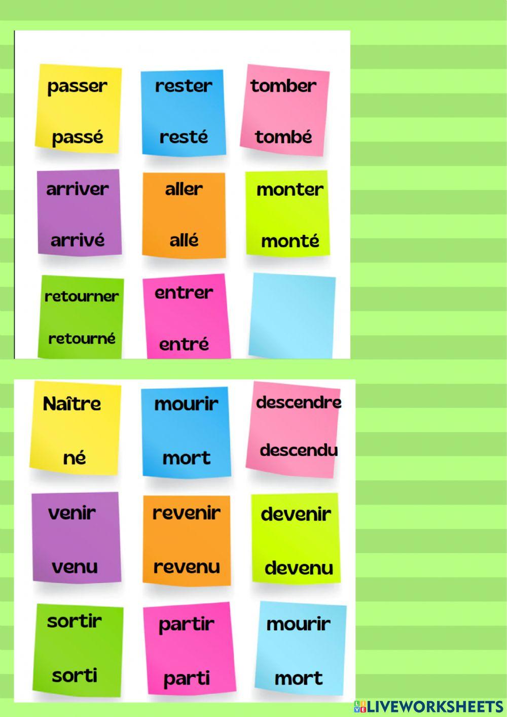 6947365 | Participe passé verbe être | DulceFrancais