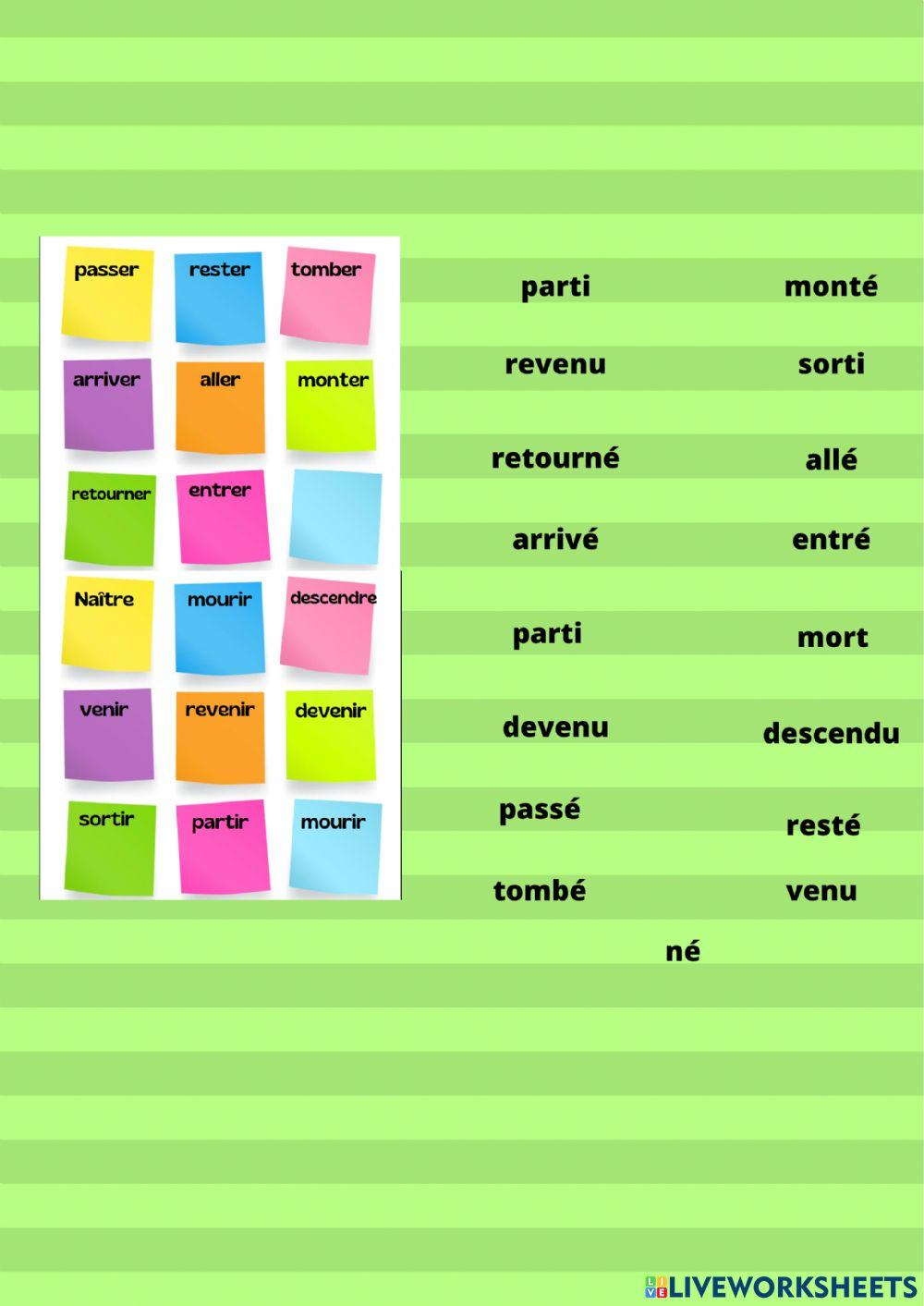 6947365 | Participe passé verbe être | DulceFrancais