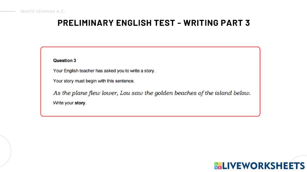 B1-Writing Test | Free Interactive Worksheets | 7160217