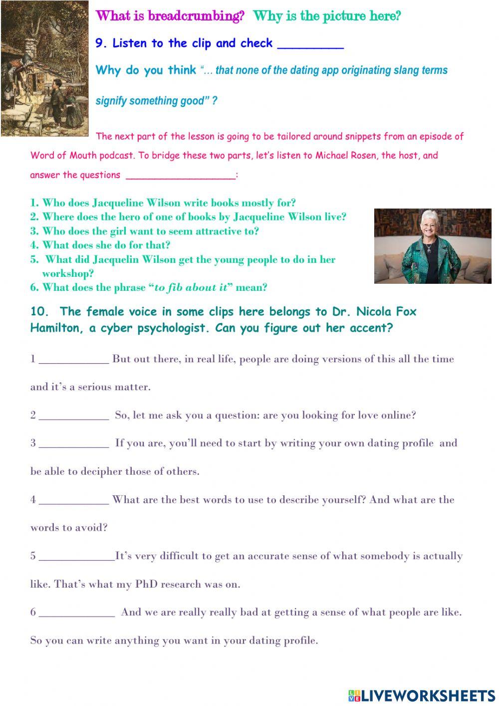 Dating Apps 1 | Free Interactive Worksheets | 7140237