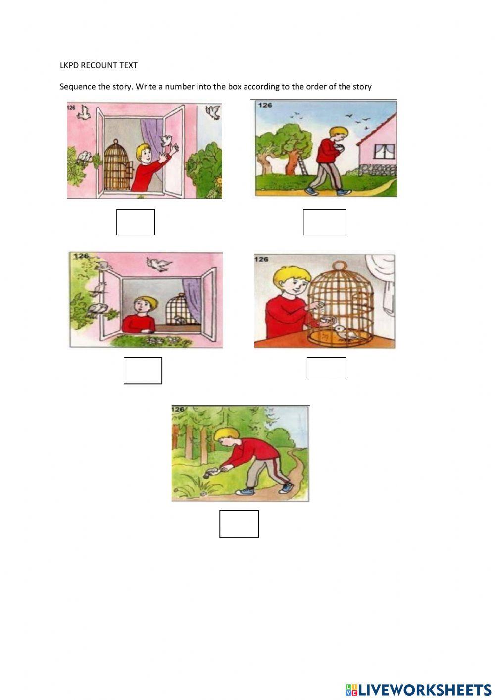 LKPD Recount text 7051221 | eemarose11 | Live Worksheets