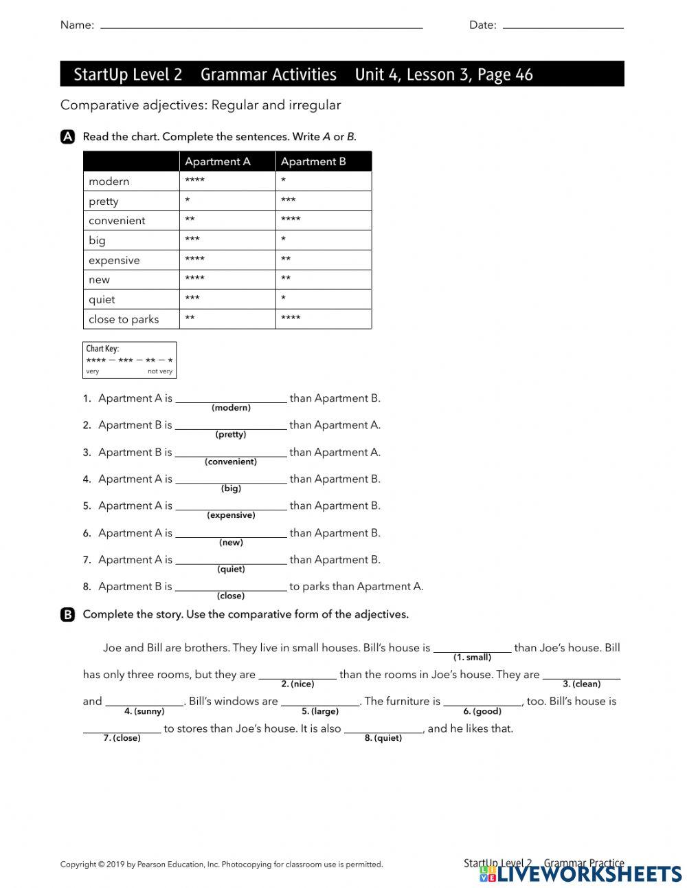 Comparatives online exercise for | Live Worksheets