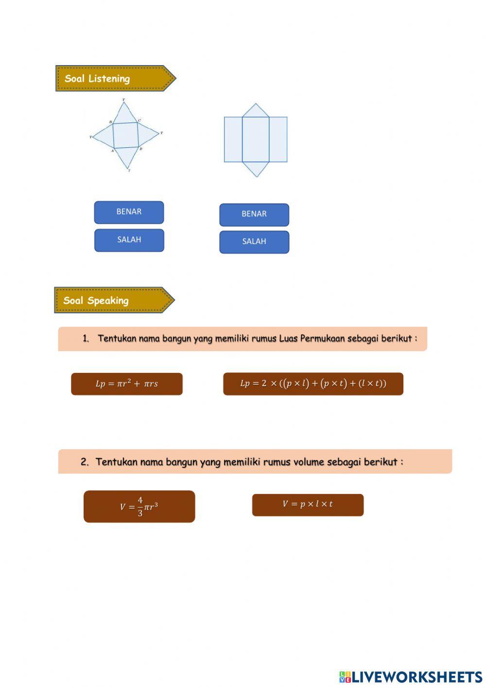 Belajar Matematika activity for 8 | Live Worksheets
