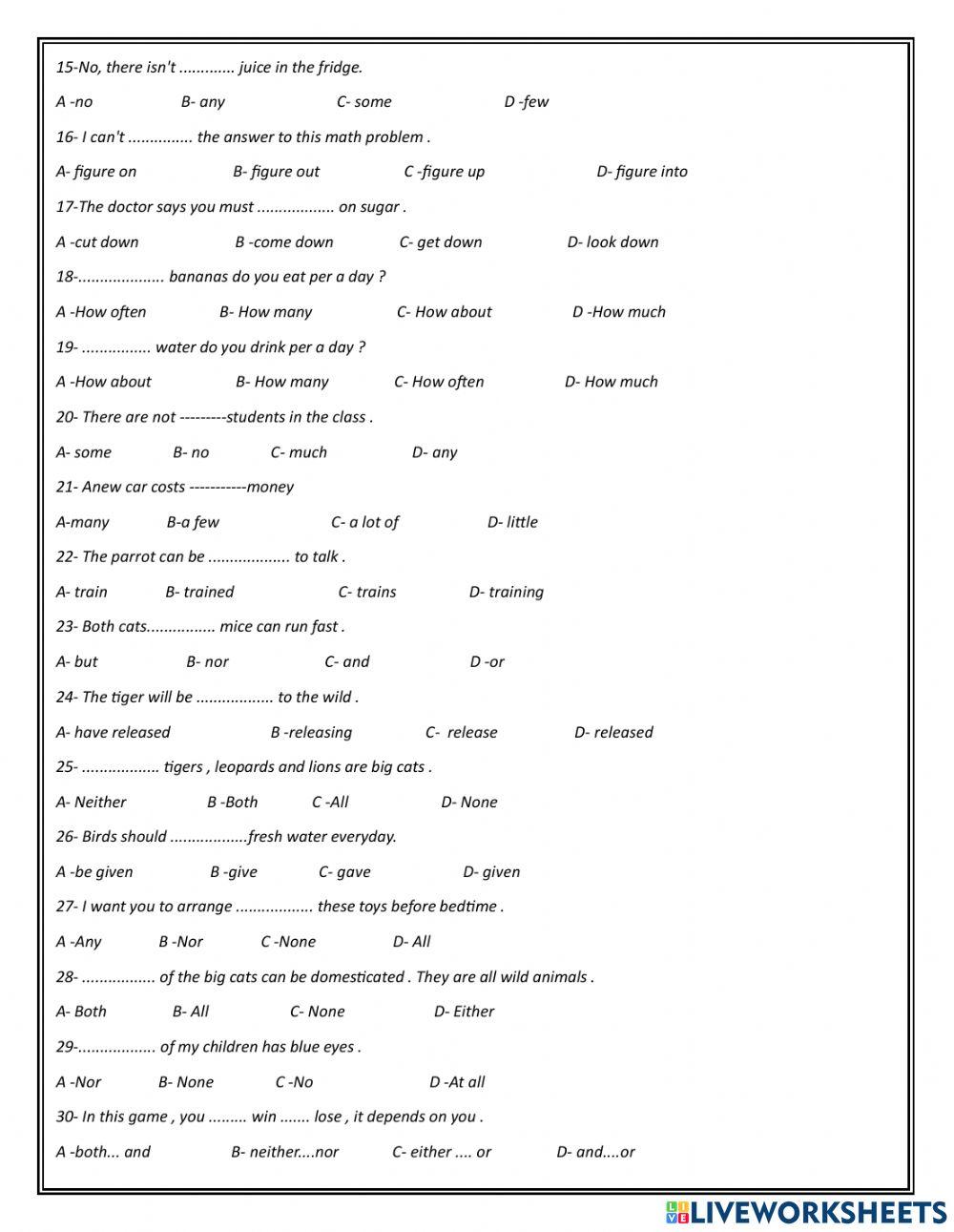 fina revision mega goal 3.2 online exercise for | Live Worksheets