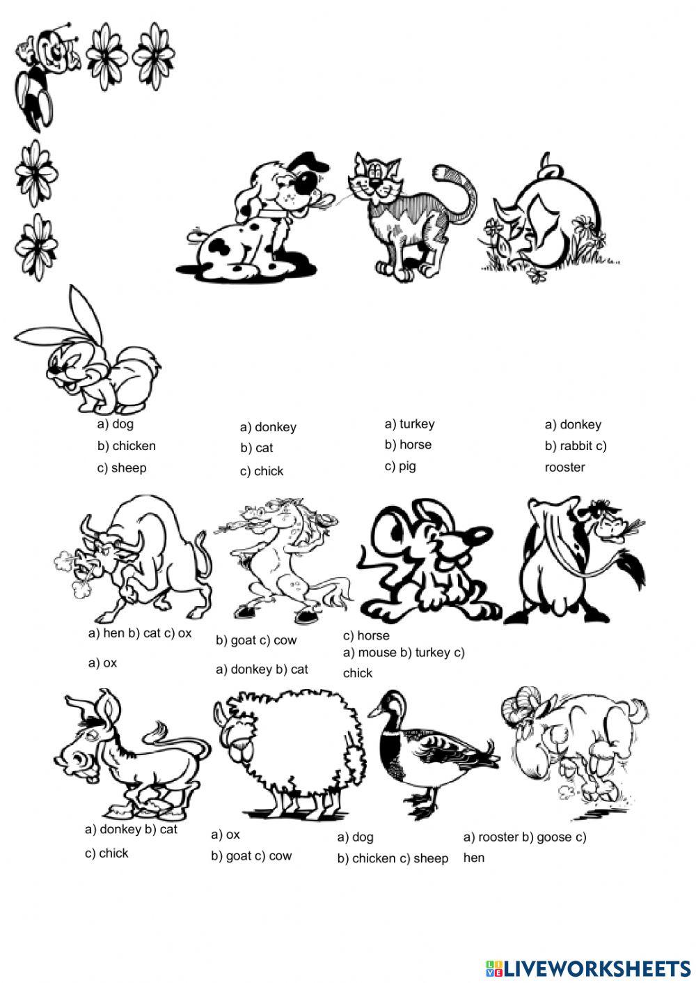 Farm-animals worksheet | Live Worksheets