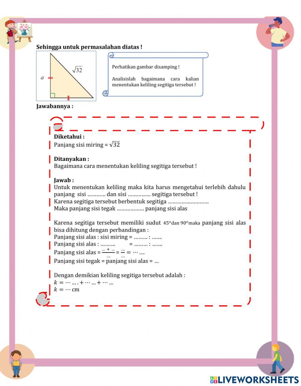 Perbandingan Segitiga worksheet | Live Worksheets