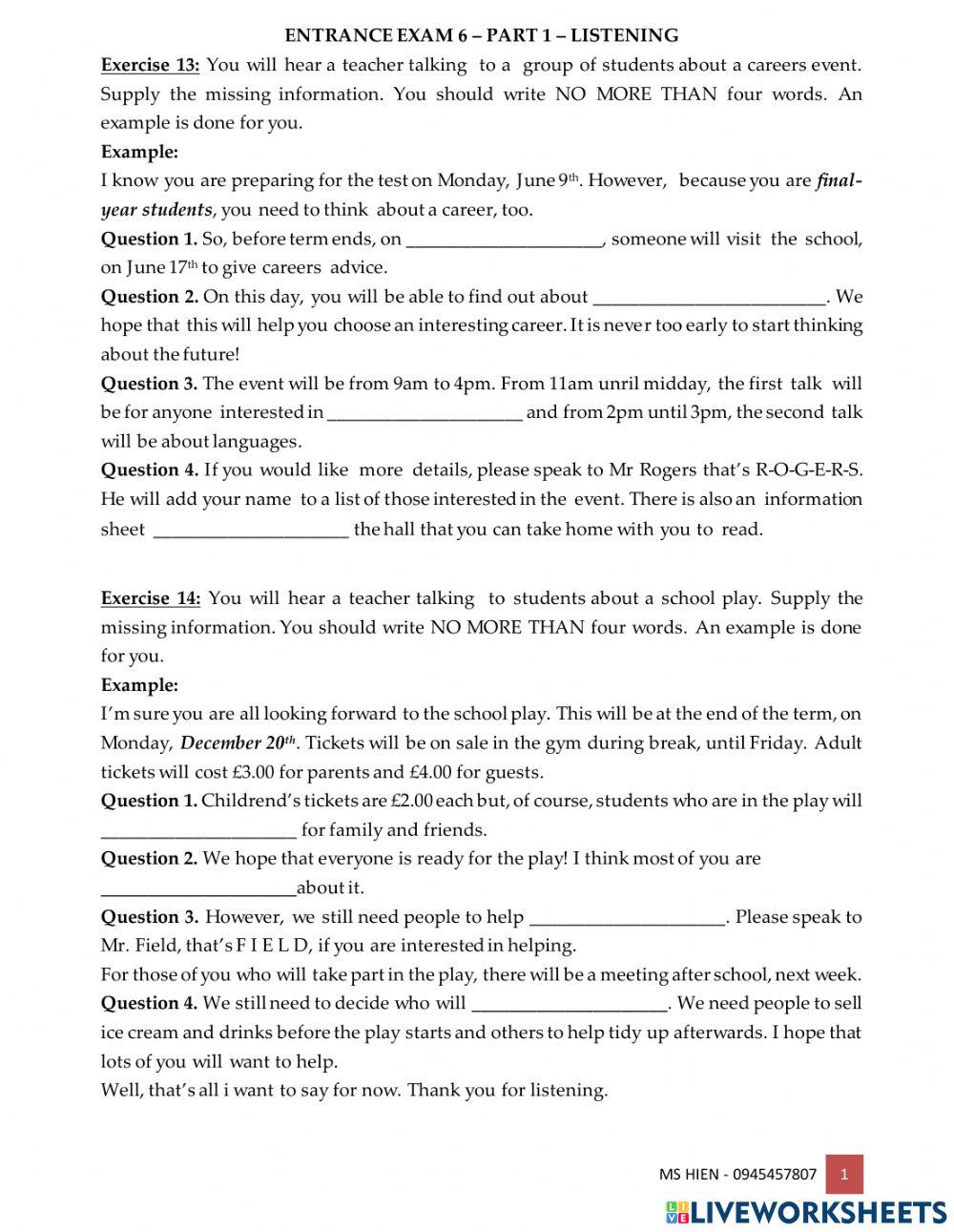 EE6-Part1-Liste… | Free Interactive Worksheets | 7021599