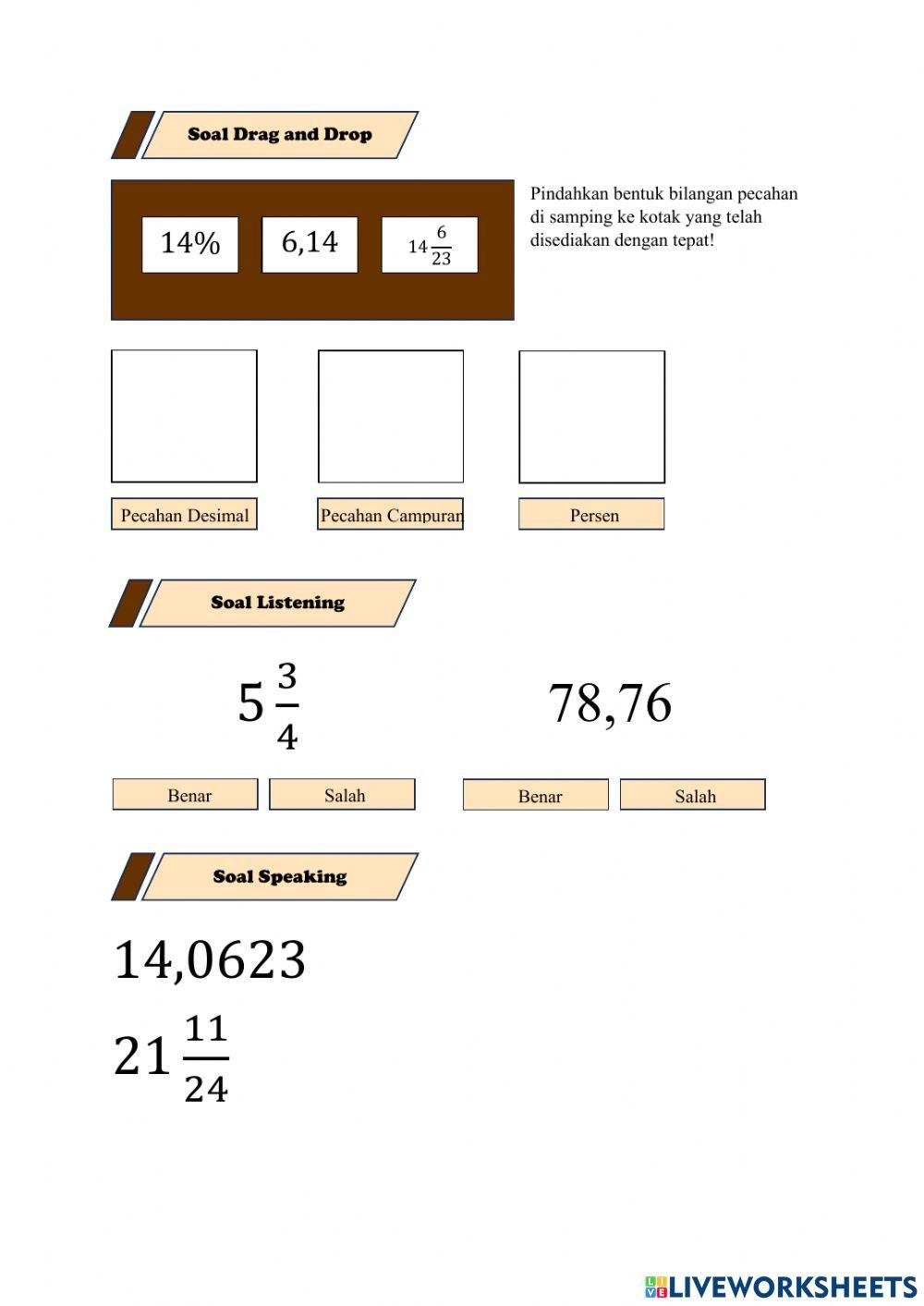 Belajar Matematika 1110 | Rayyyyy | Live Worksheets
