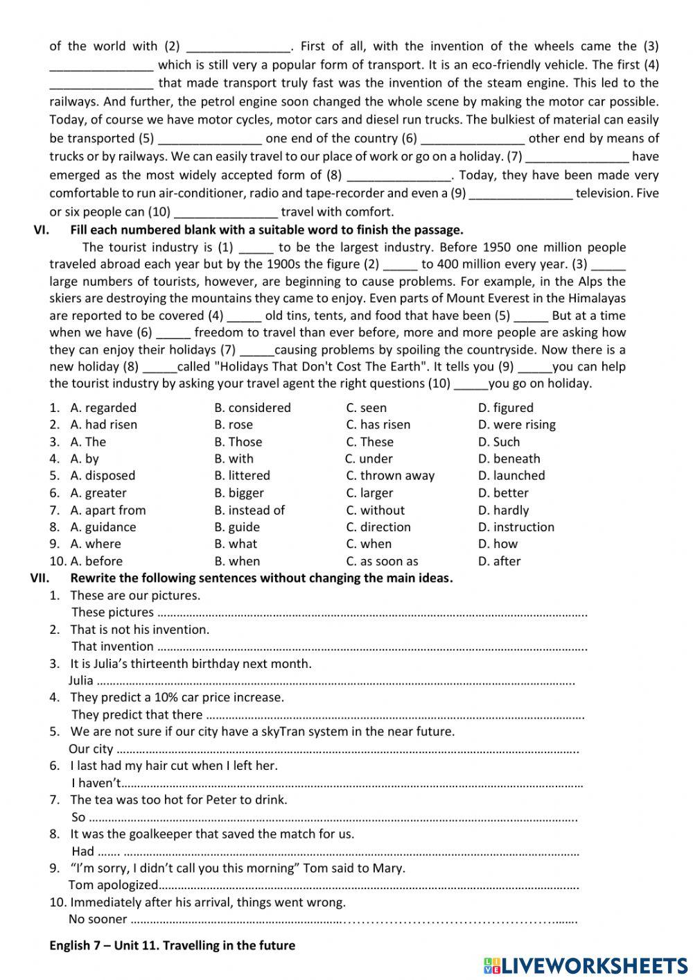 7058314 | E7 - Unit 11 - Furthur Practice | tranngagvcg