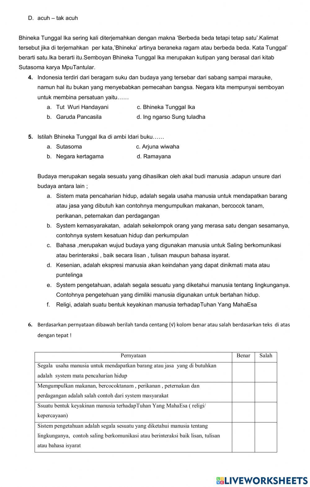 Pat exercise for 5 | Live Worksheets