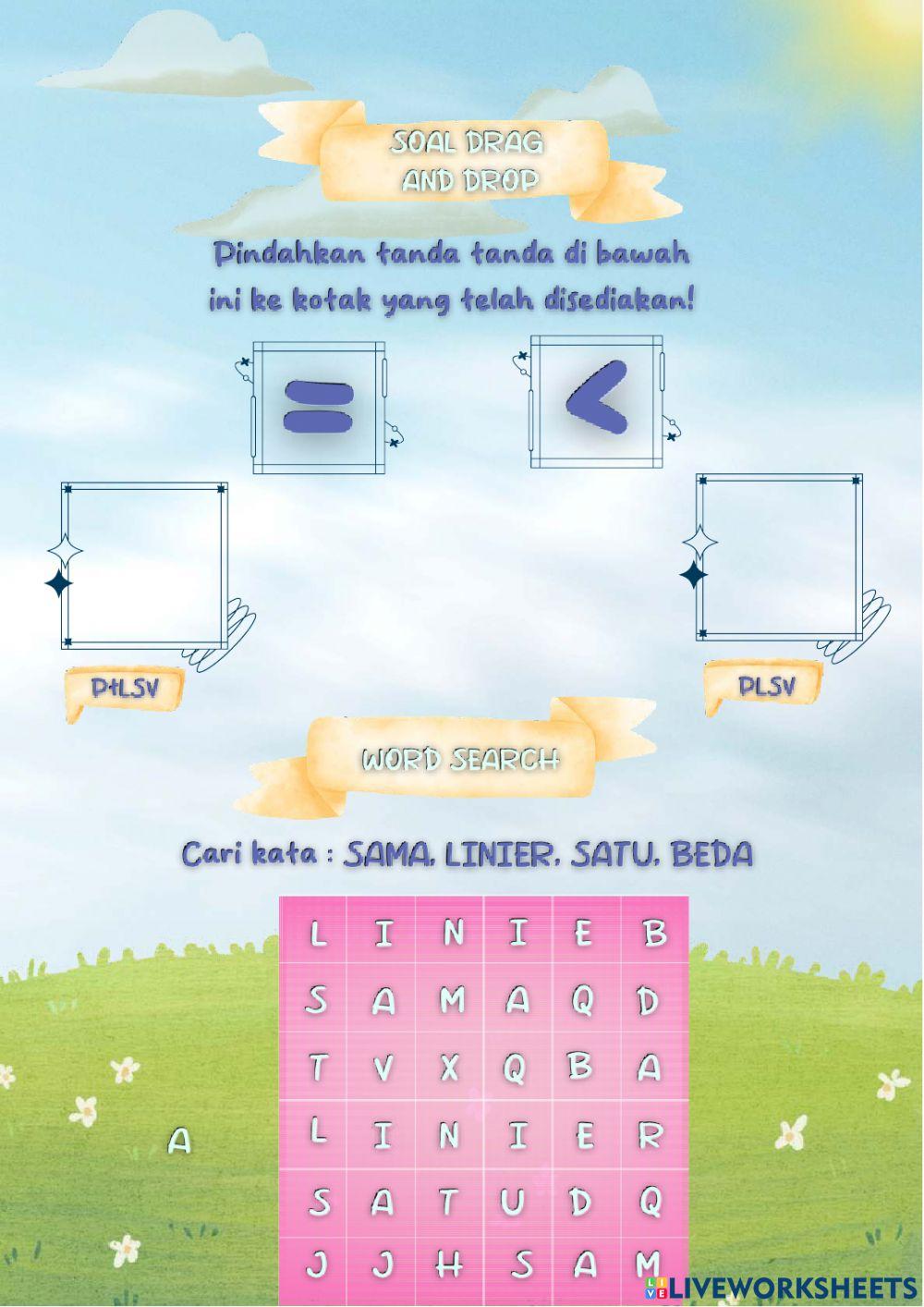 Persamaan dan Pertidaksamaan Linear Satu Variabel (PLSV