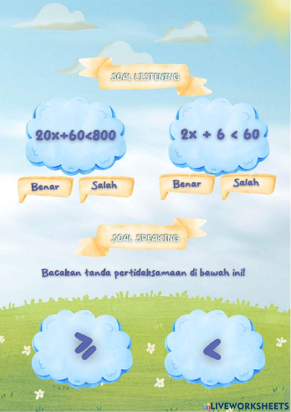 Persamaan dan Pertidaksamaan Linear Satu Variabel (PLSV