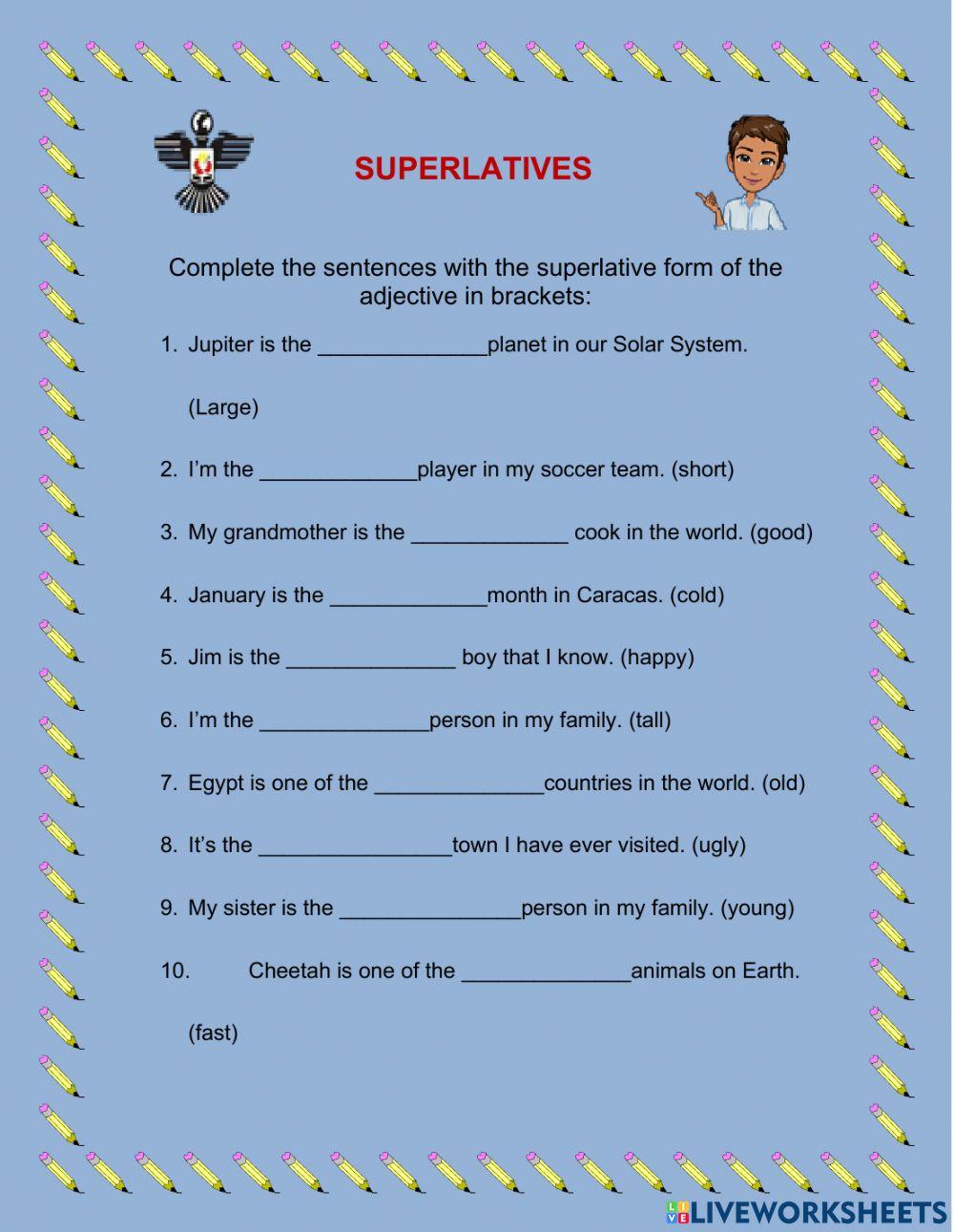 Superlatives | Free Interactive Worksheets | 7022333