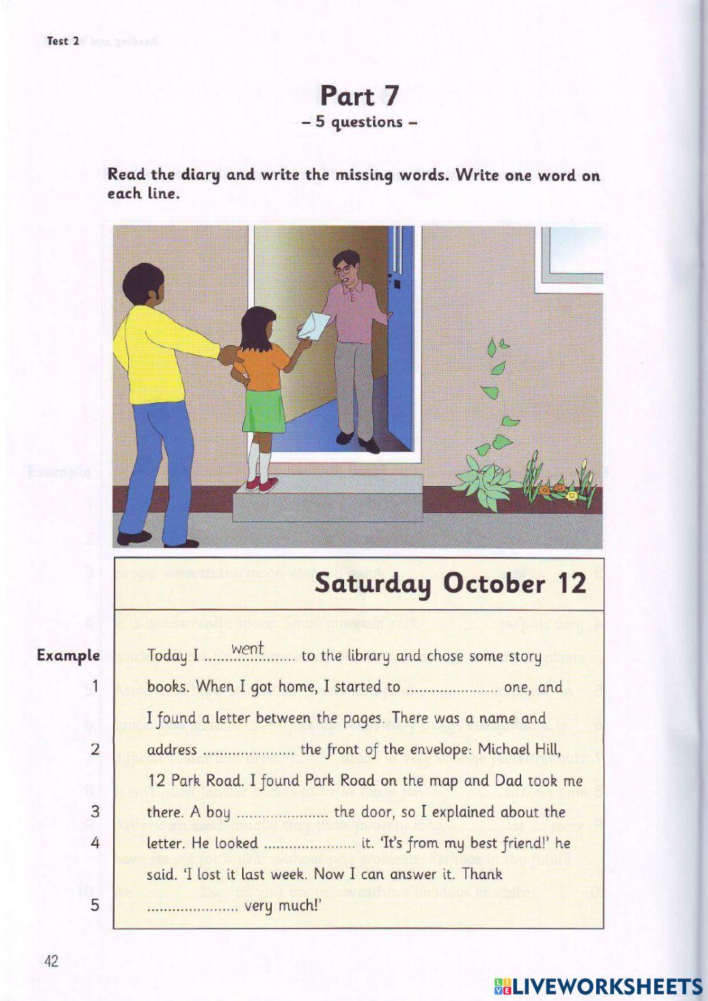 7022360 | Reading test | Do Que | LiveWorksheets