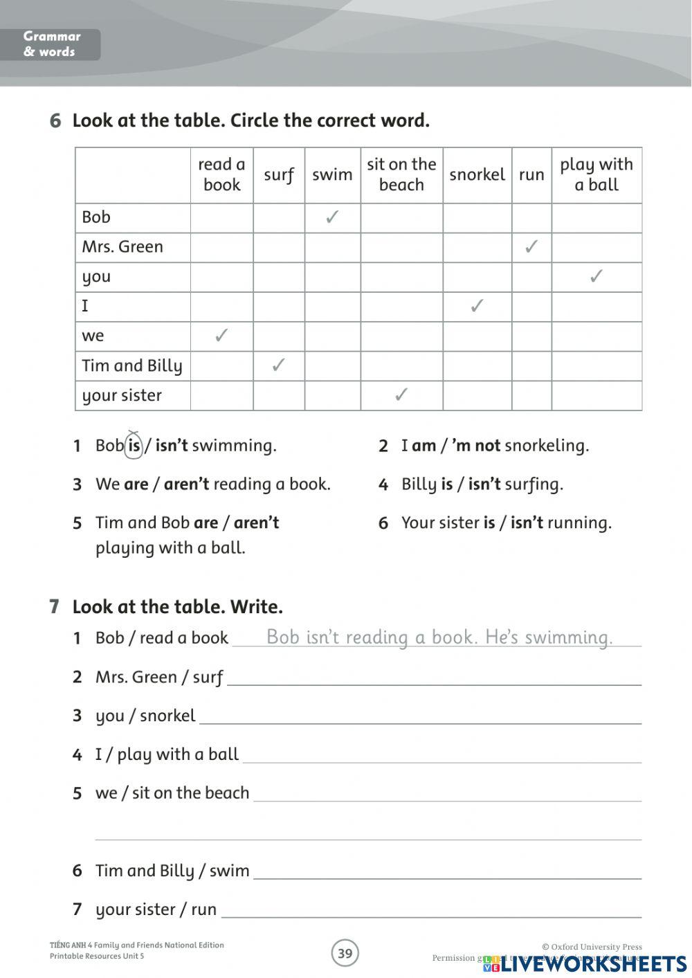 Ffg4n-U5-Gram-words-Test worksheet | Live Worksheets
