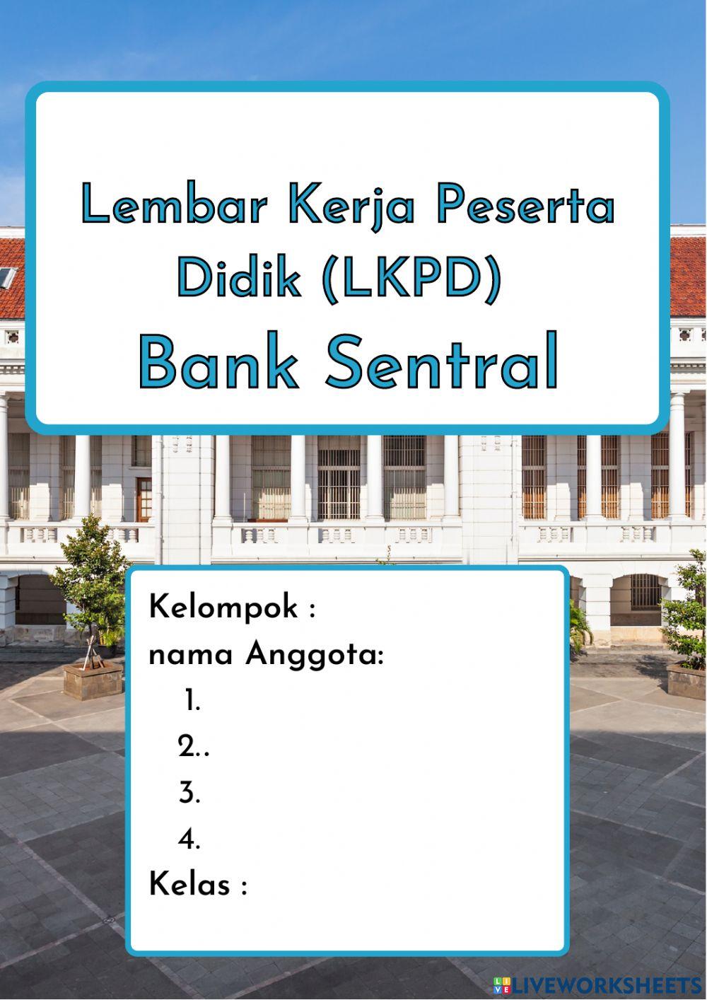 LKPD Bank Sentral activity | Live Worksheets