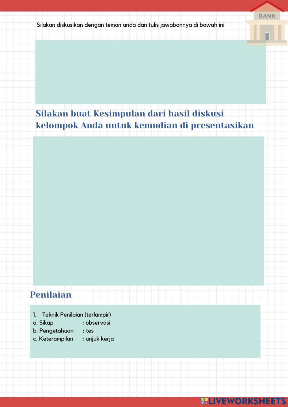 LKPD Bank Sentral activity | Live Worksheets