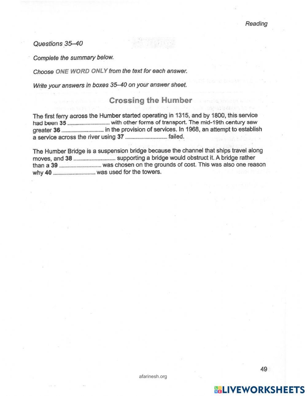 IELTS reading test section 3 worksheet | Live Worksheets