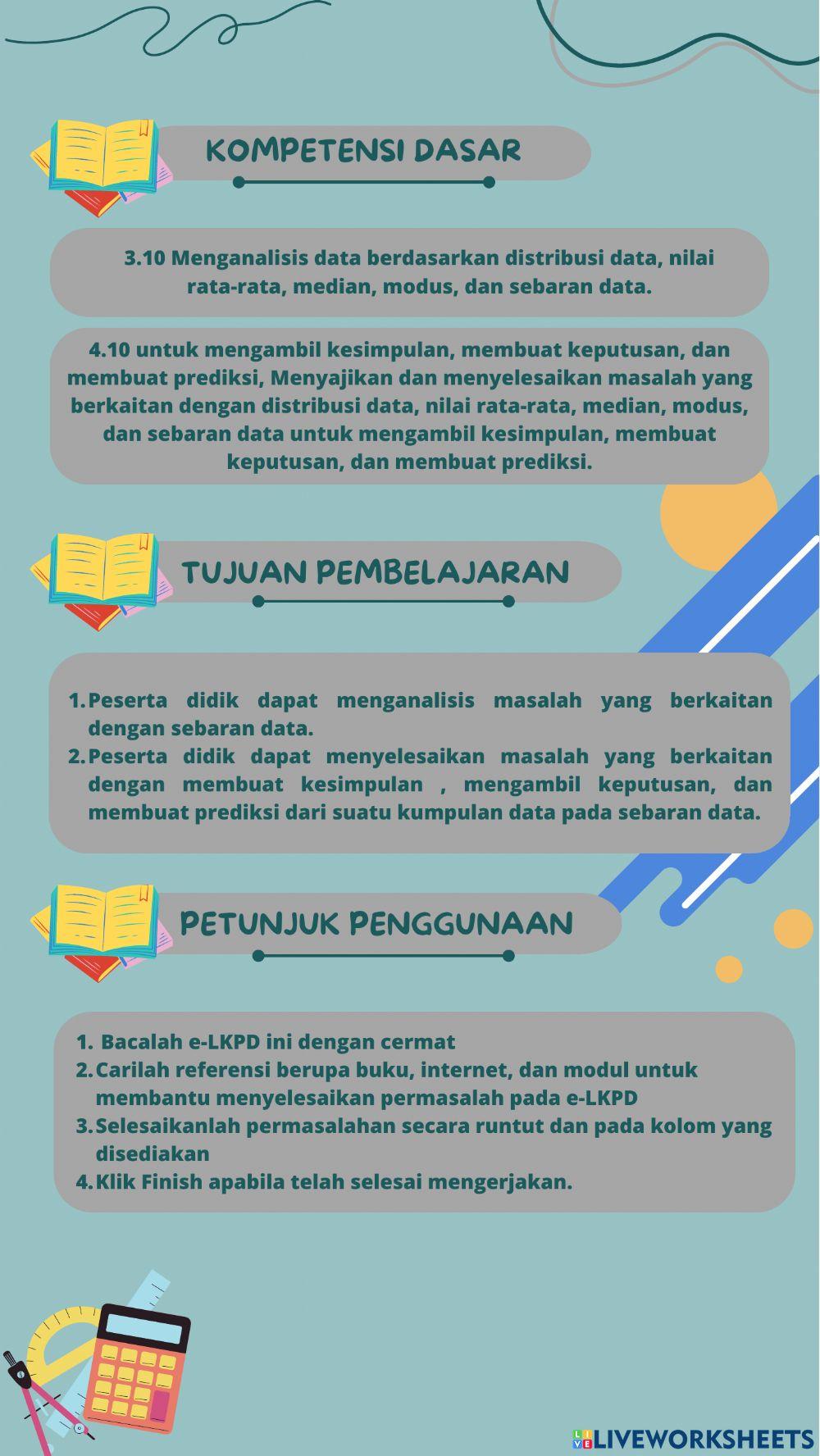 Sebaran Data-Statistika worksheet | Live Worksheets