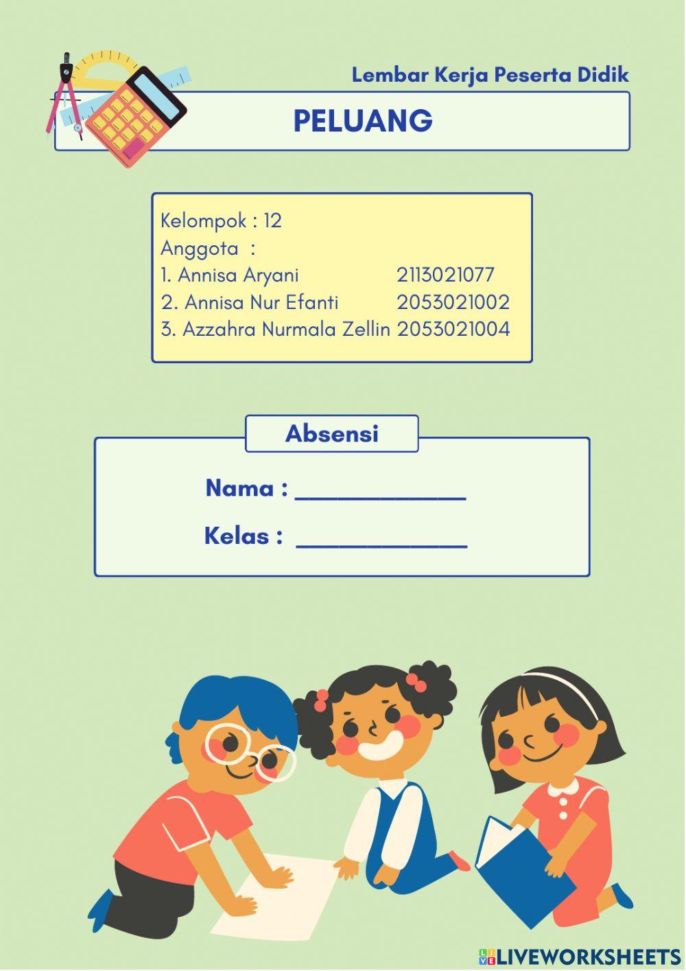 Peluang. worksheet | Live Worksheets