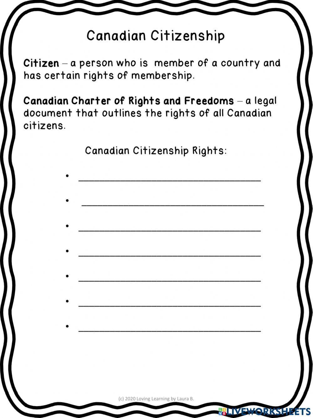 Rights and responsibilities online exercise for | Live Worksheets