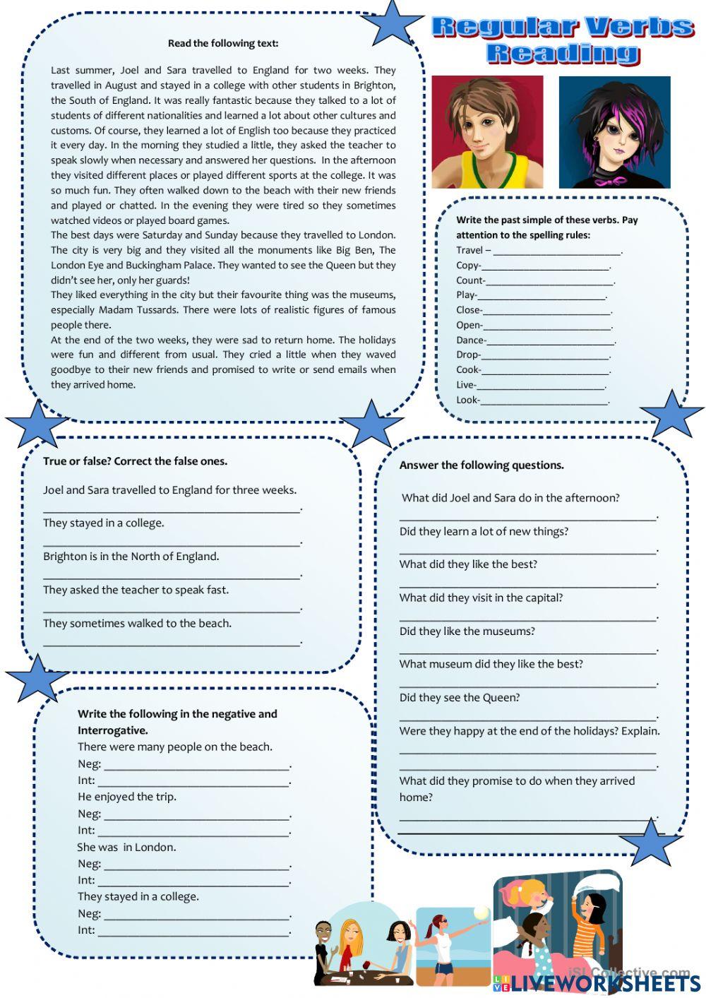 Reading past si… | Free Interactive Worksheets | 7035068