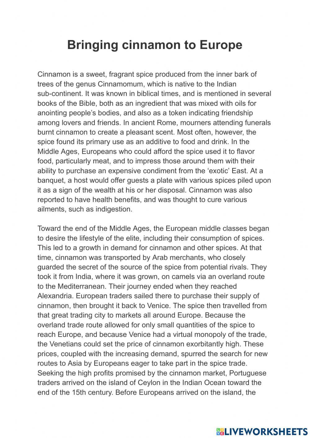 Reading completion task worksheet | Live Worksheets