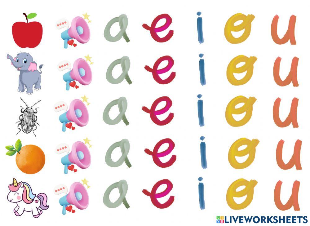 Aeiou interactive activity | Live Worksheets