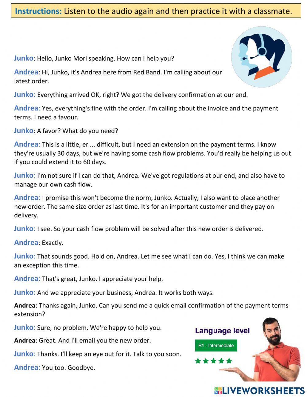 Customer service | Free Interactive Worksheets | 7024572