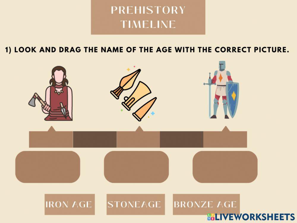 Prehistory online pdf worksheet | Live Worksheets
