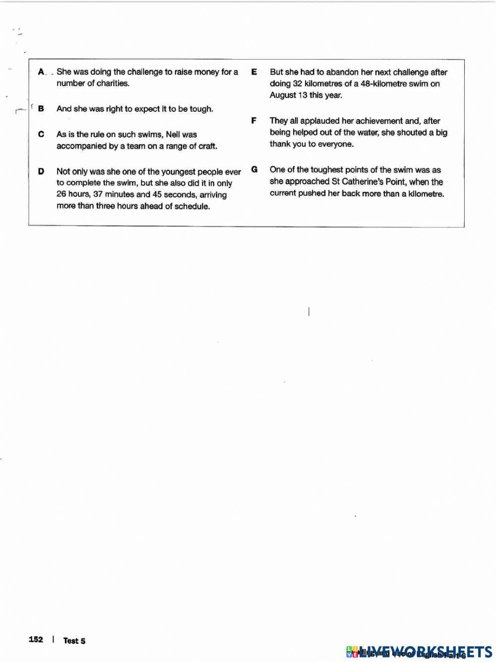 READING FCE FS (2e) worksheet | Live Worksheets