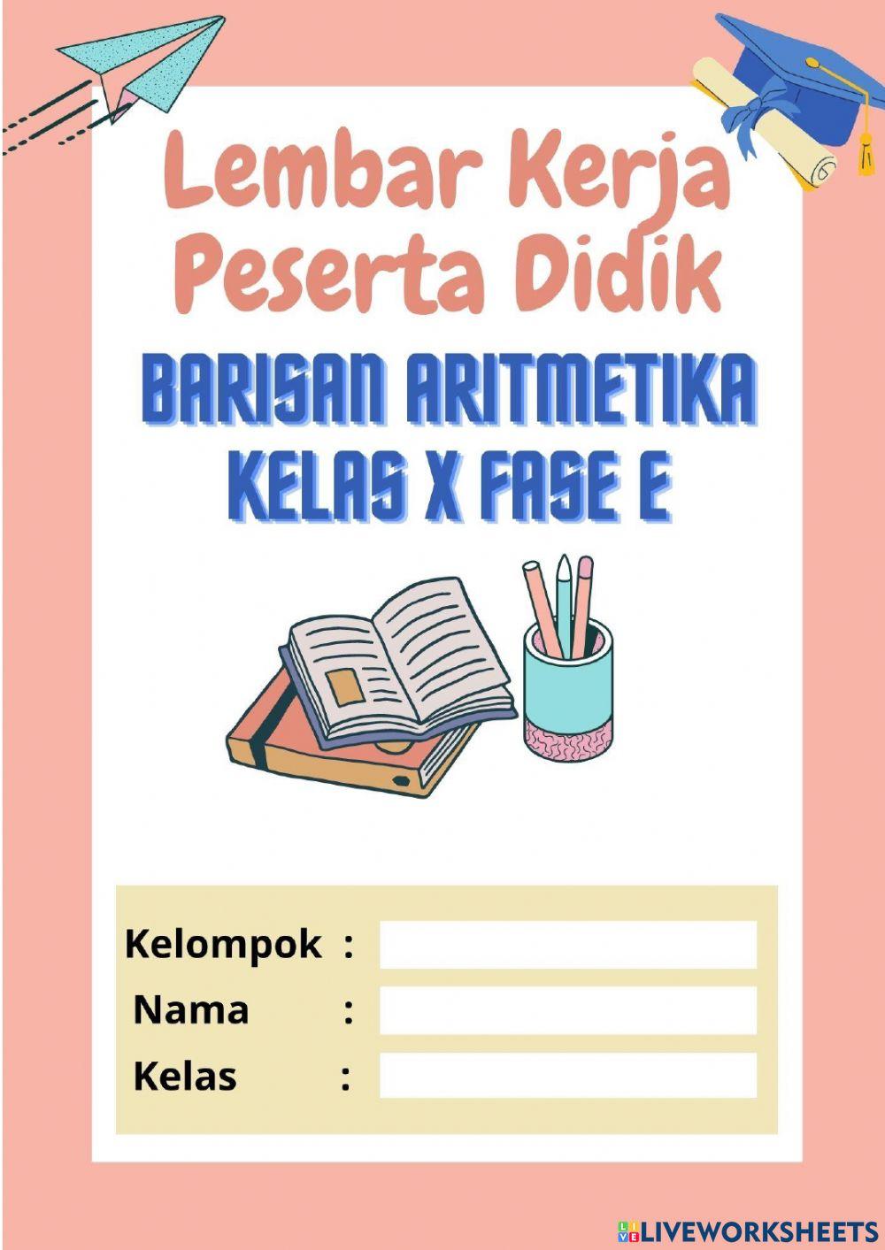 Barisan Aritmetika interactive worksheet for SMA | Live Worksheets