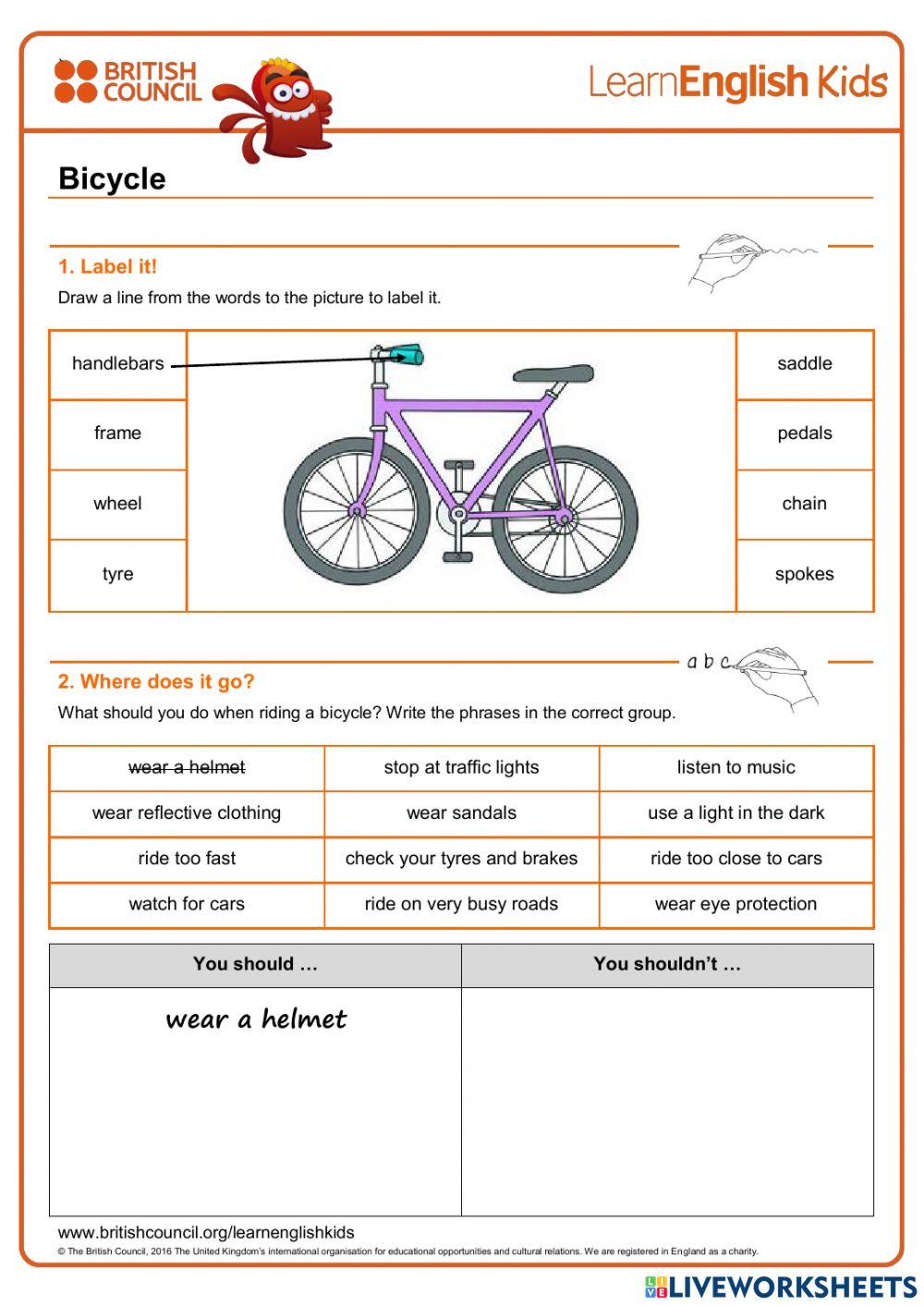 zangtran_10 | Bicycle 7061605 | LiveWorksheets