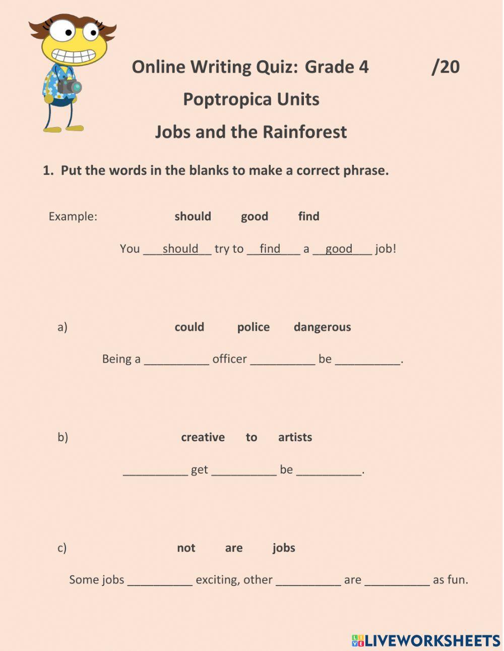 7026034 | Grade 4: Writing Quiz | MrMacGrade2