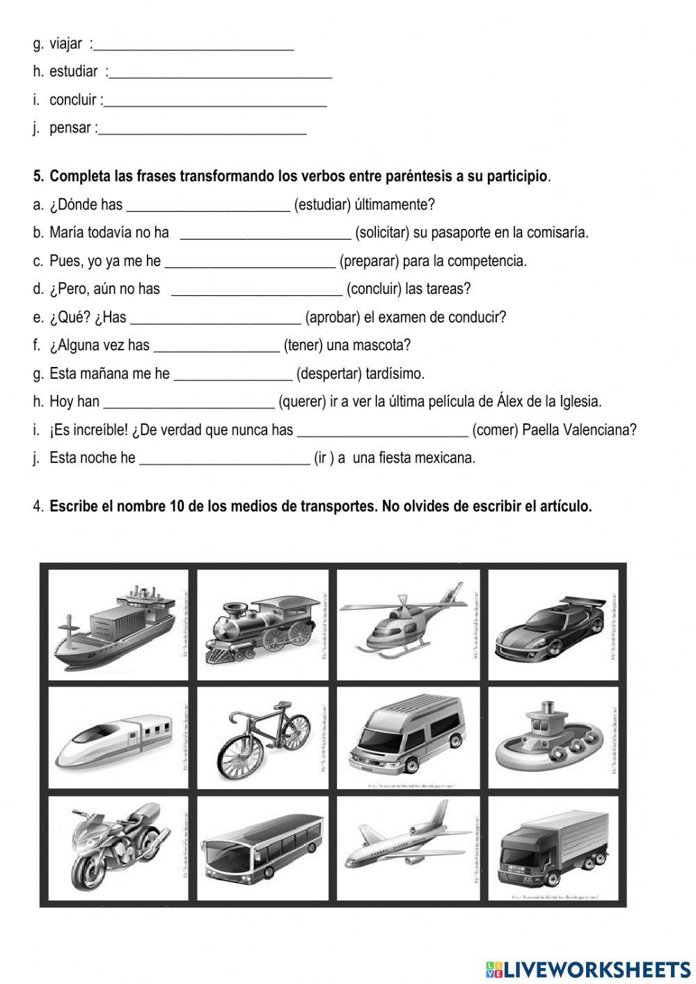 7026098 | Pretérito perfecto - Participio