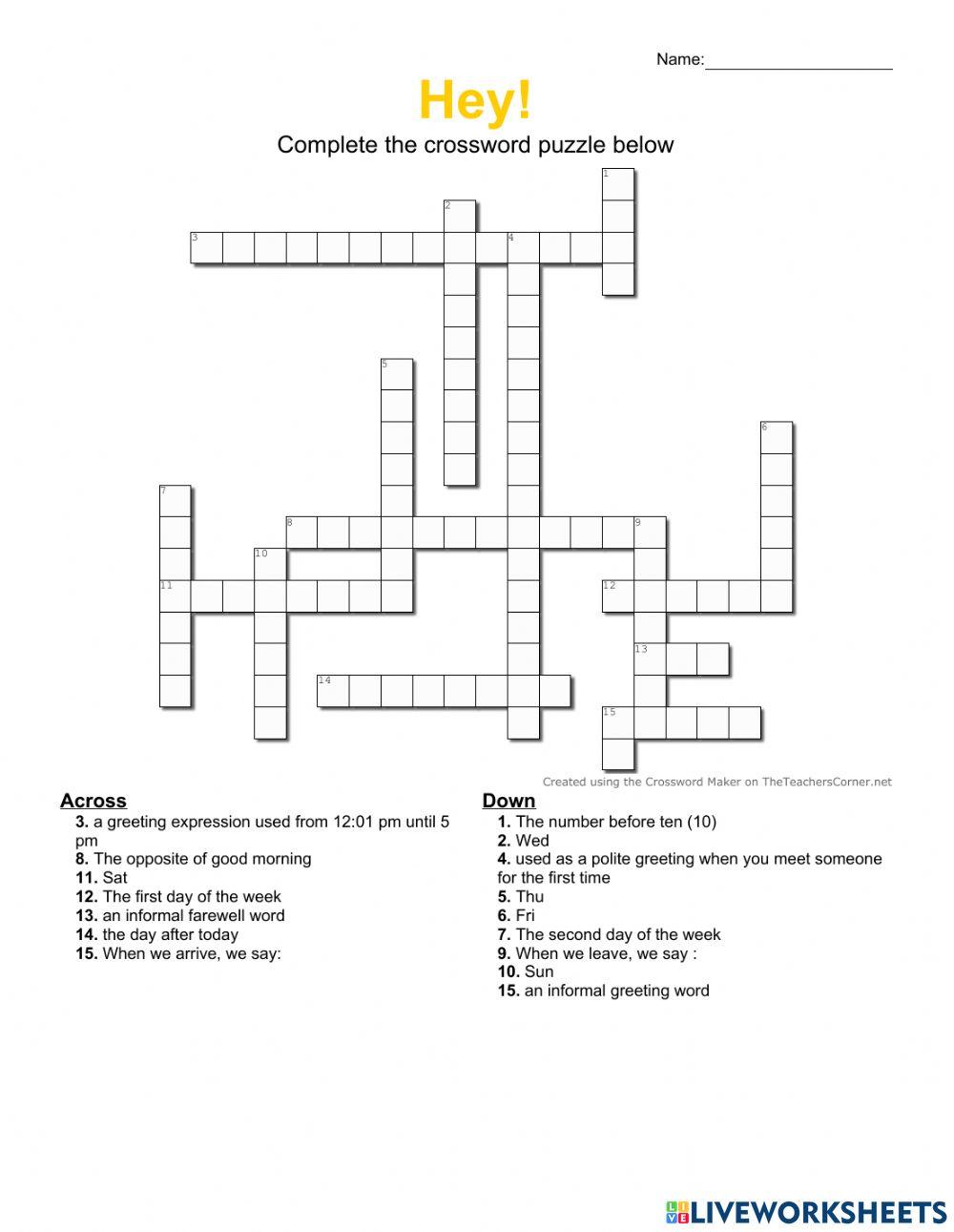 7026333 | Hey! | Melanie Campaña | LiveWorksheets