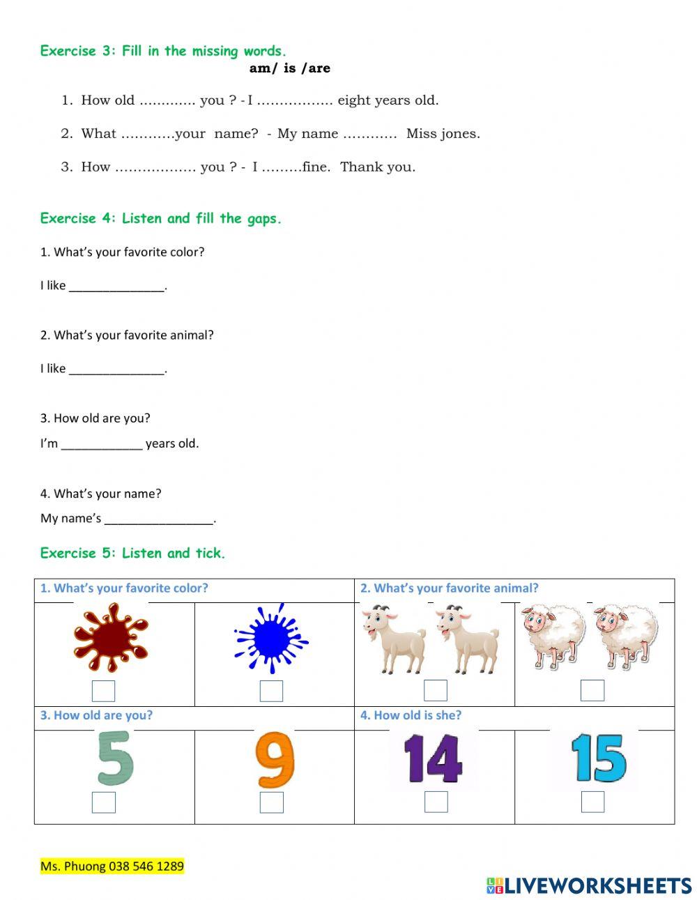 Ms. Phuong -FF3 - Unit Starter - Lesson 3 worksheet | Live Worksheets