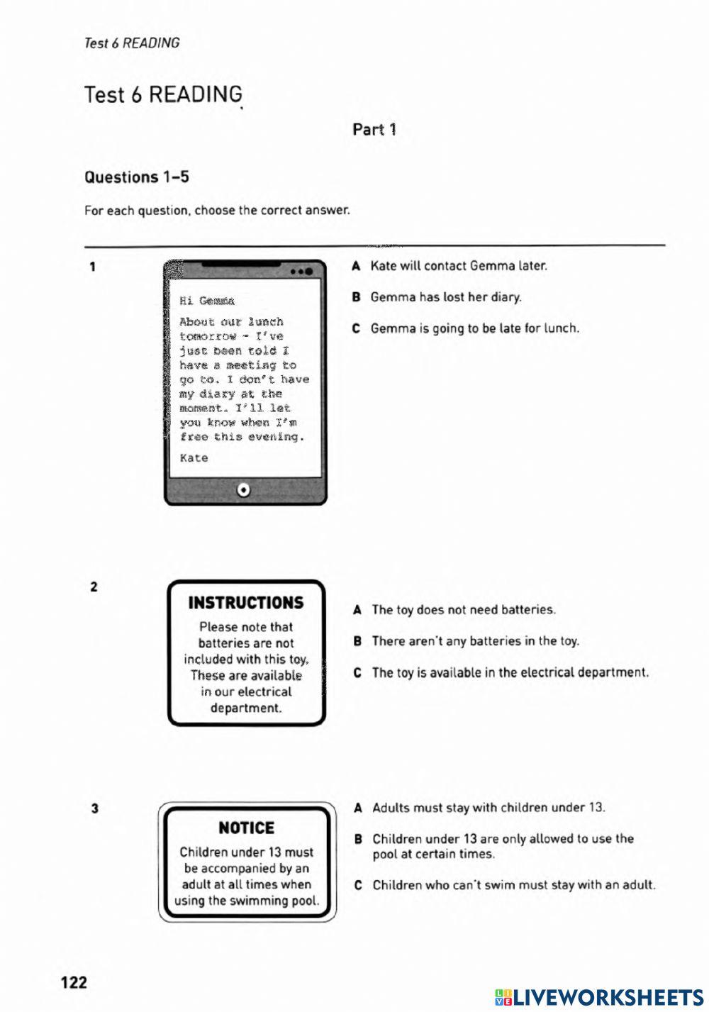 B1 Prelim8 Collins Full Test6 7062368 | b1practice6