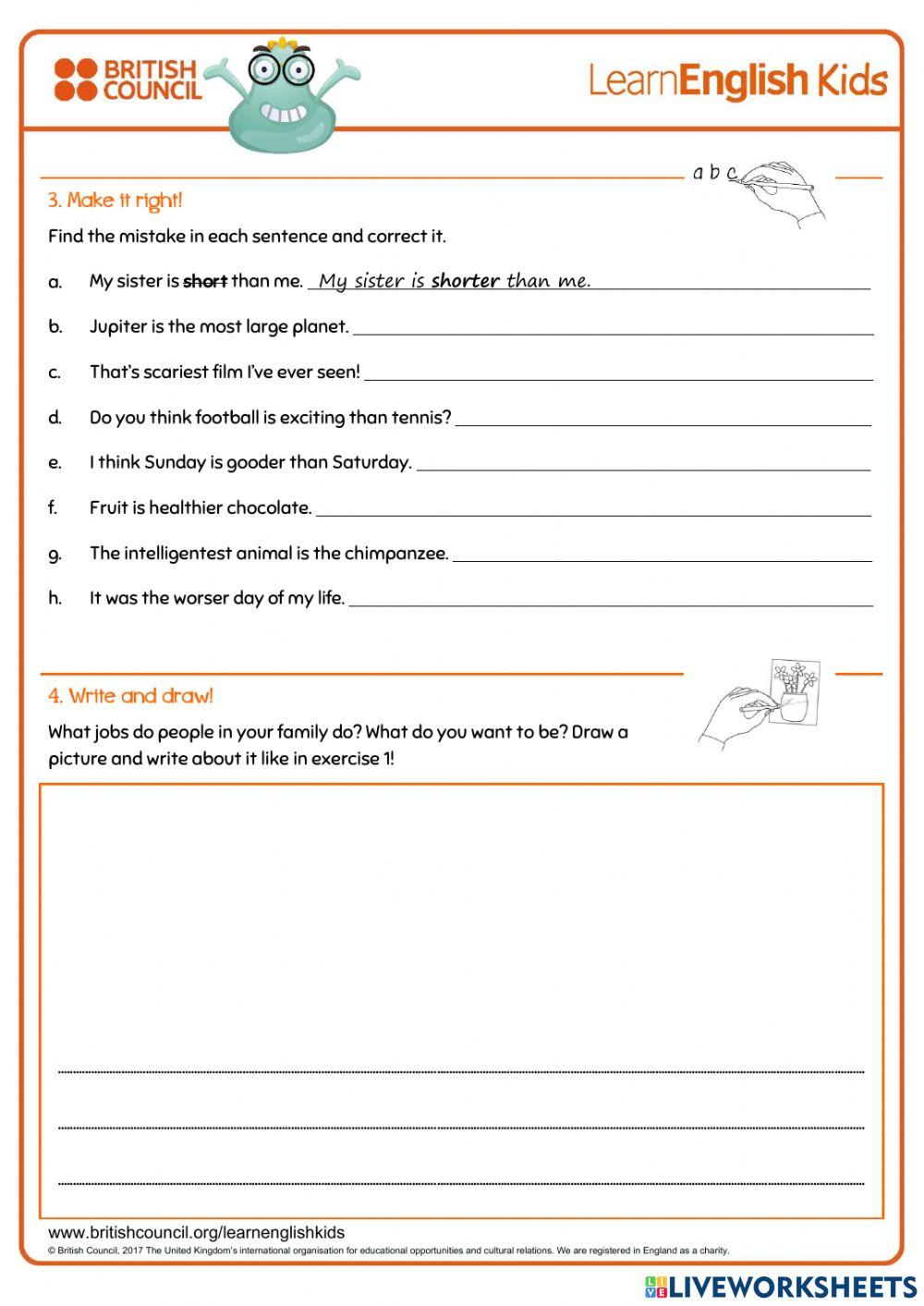 Kids practice online exercise for | Live Worksheets