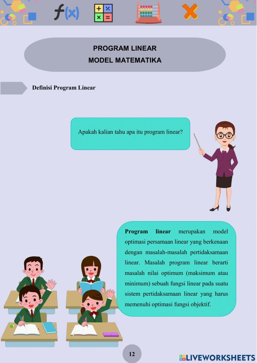 Model Matematika | Live Worksheets